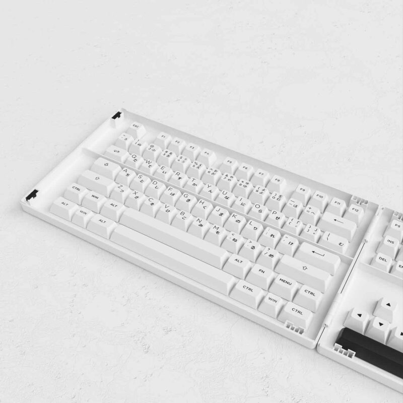 AKKO Keycap set – Black on White BoW (PBT Double-Shot/ASA profile/158 ...