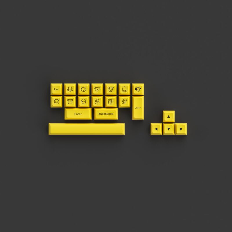 AKKO Keycap Set – Black&Gold (ABS Double-Shot / SAL profile / 195 nút ...