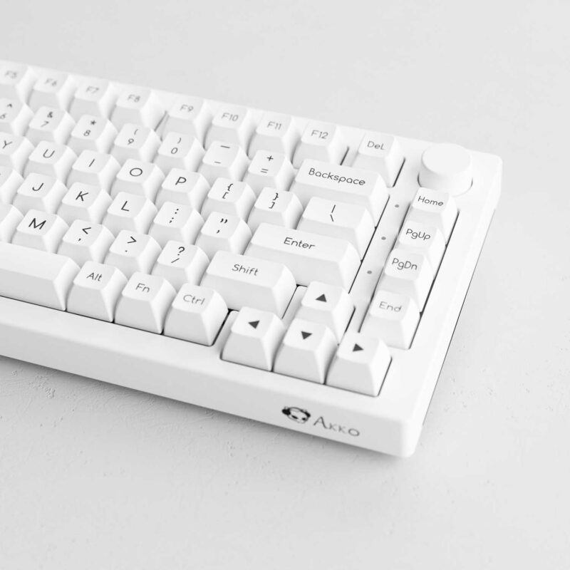 AKKO Keycap Set – Black on White BoW (ABS Double-Shot / SAL profile ...