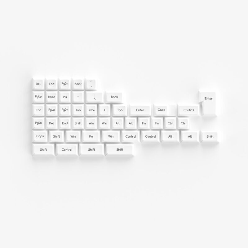 AKKO Keycap Set – Black on White BoW (ABS Double-Shot / SAL profile ...