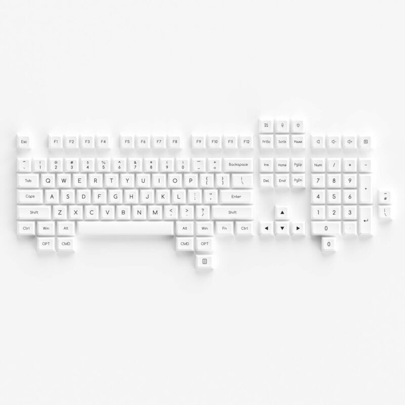 AKKO Keycap Set – Black on White BoW (ABS Double-Shot / SAL profile ...