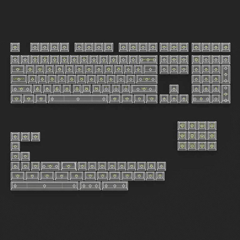 AKKO ASA Shine-Through Keycap set – Black (Xuyên LED / ASA profile ...