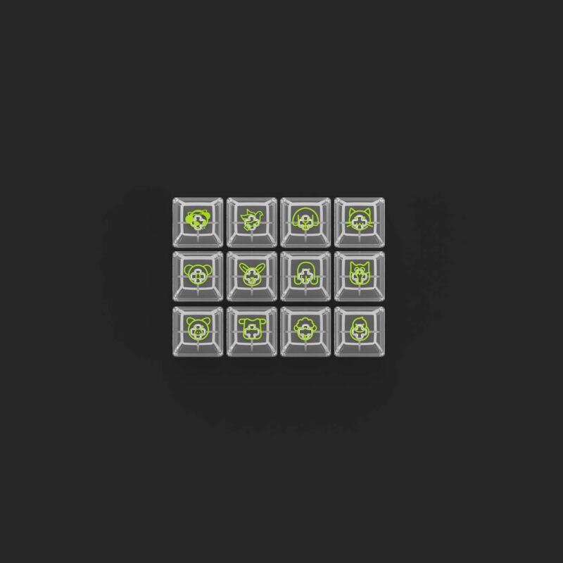 AKKO Keycap set – Clear (PC / ASA-Clear profile / 155 nút) – AKKO.VN