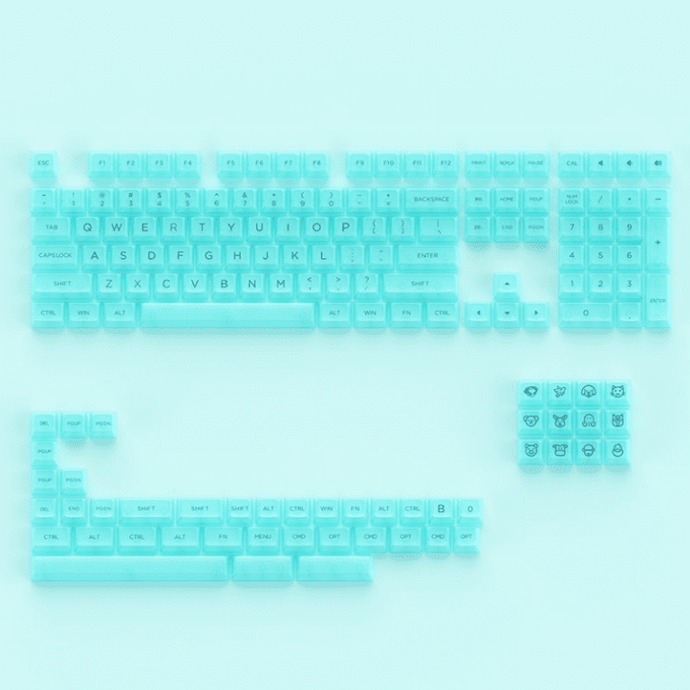 AKKO ASA Shine-Through Keycap set – Black (Xuyên LED / ASA profile ...