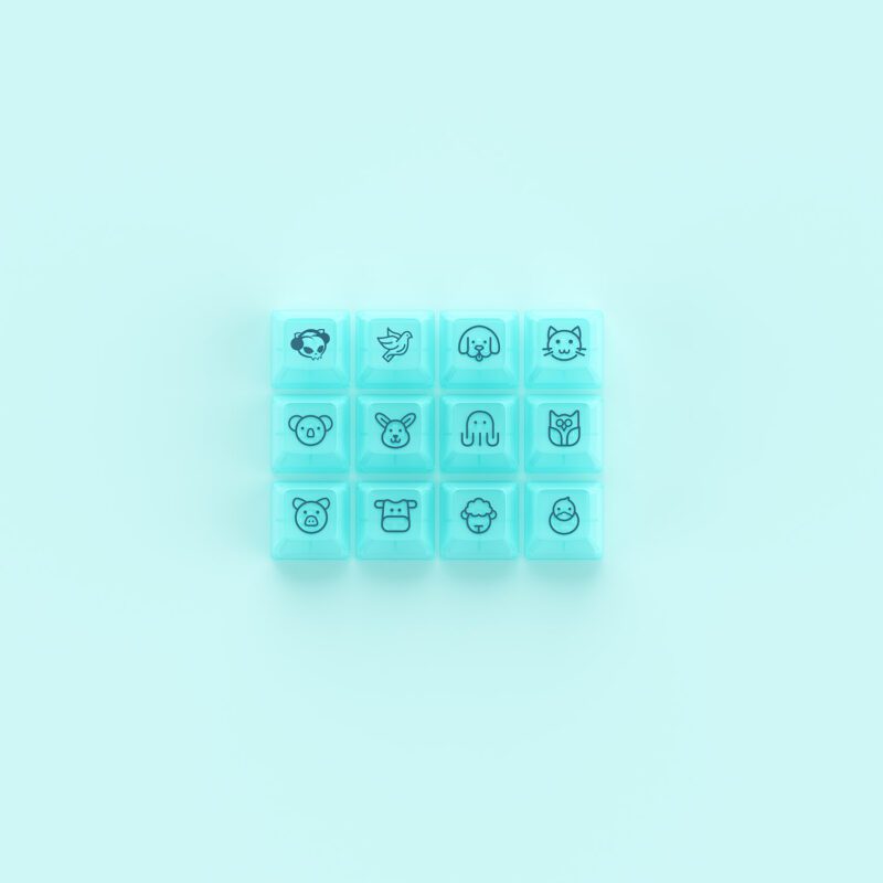 AKKO Keycap set – Tiffany Blue (PC / ASA-Clear profile / 155 nút) – AKKO.VN