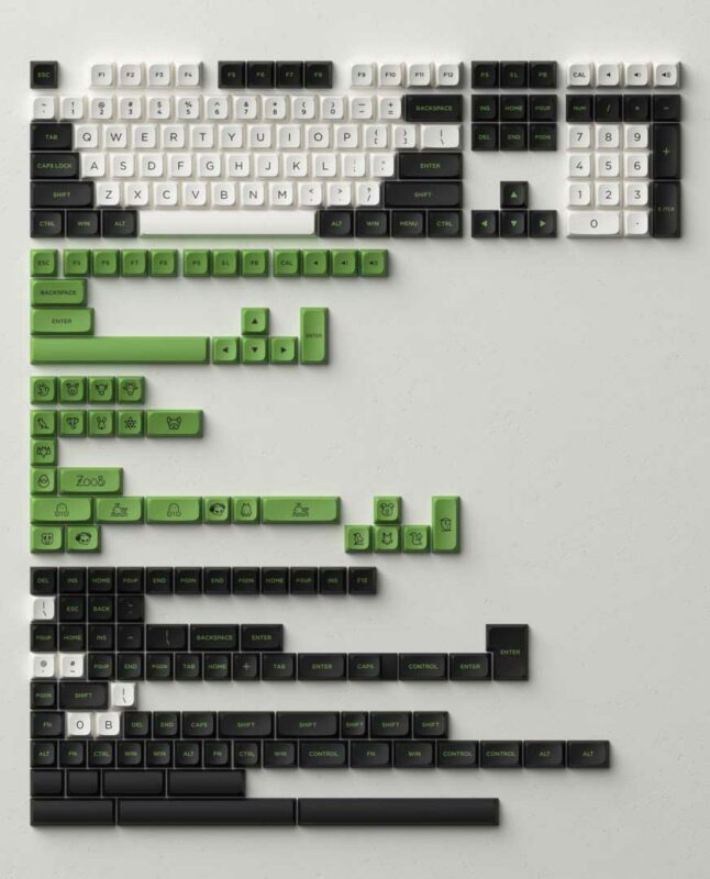 AKKO Keycap set – Panda (PBT Double-Shot / MDA profile / 227 nút) – AKKO.VN