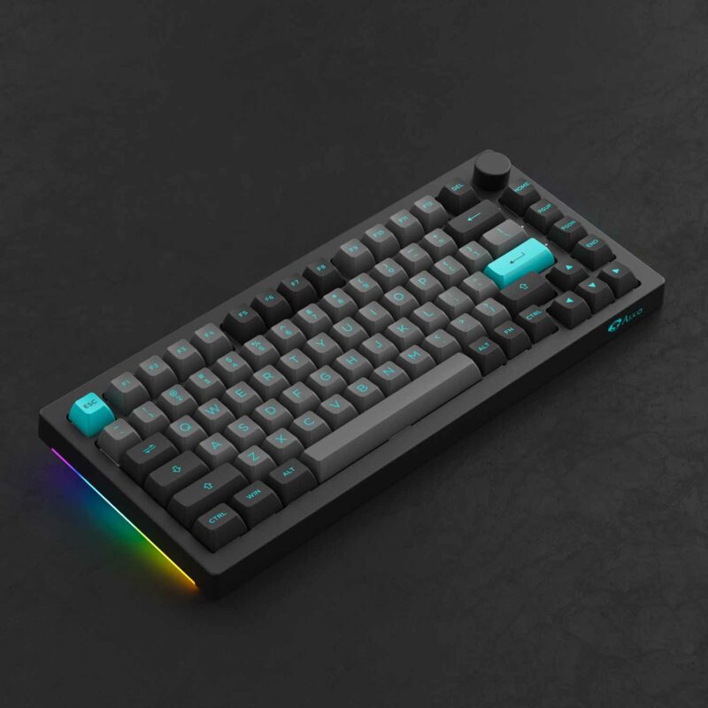 Bàn phím cơ AKKO 5075B Plus Black & Cyan (Multi-modes / RGB / Hotswap / Gasket mount) – AKKO.VN