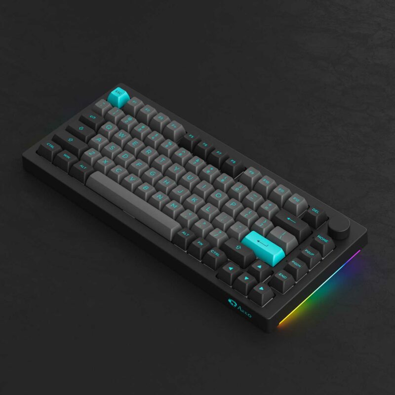 Bàn phím cơ AKKO 5075B Plus Black & Cyan (Multi-modes / RGB / Hotswap ...