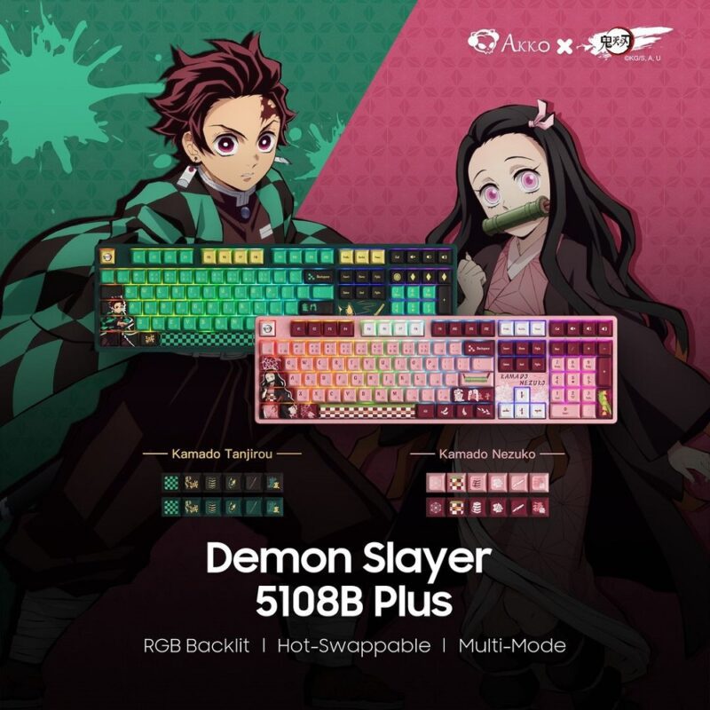 Bàn phím AKKO 5108B Plus Demon Slayer – Kamado Tanjirou (Multi-modes ...