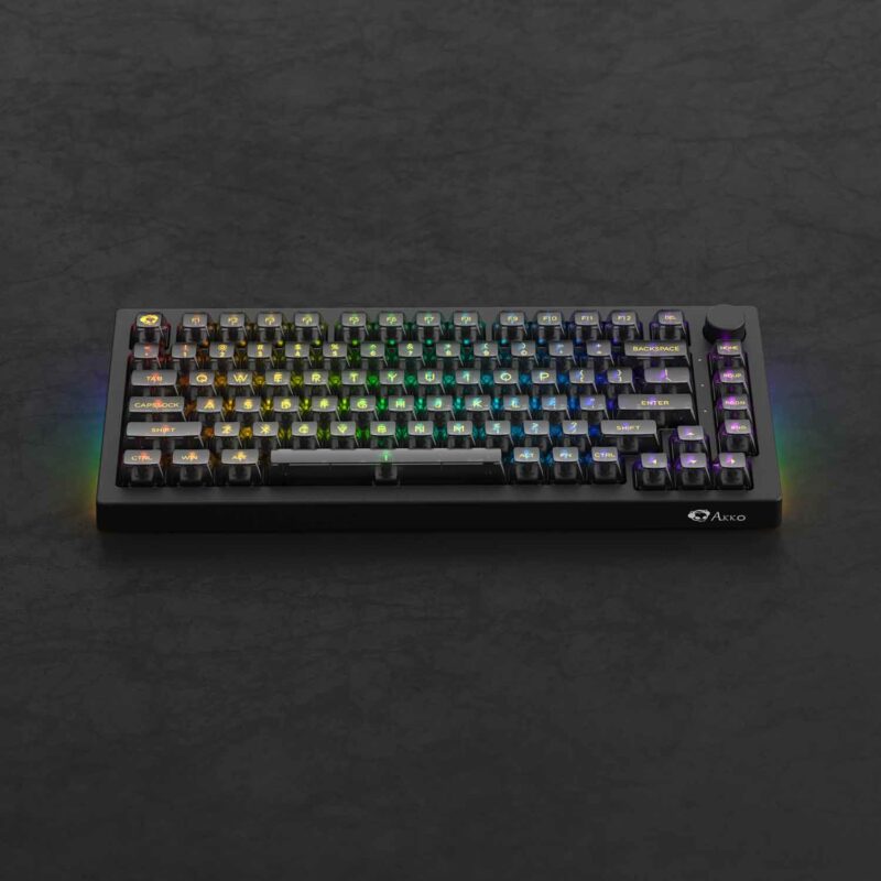 AKKO Clear Keycaps Set v2 – Black (PC / ASA profile / 155 nút) – AKKO.VN