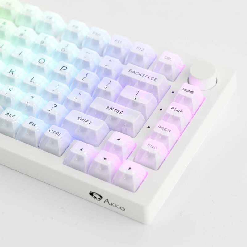 AKKO Clear Keycaps Set v2 – White (PC / ASA profile / 155 nút) – AKKO.VN