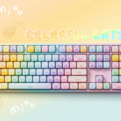 AKKO Keycap set – Colorful Cats MAO (PBT Dye-subbed / MAO profile / 142 ...