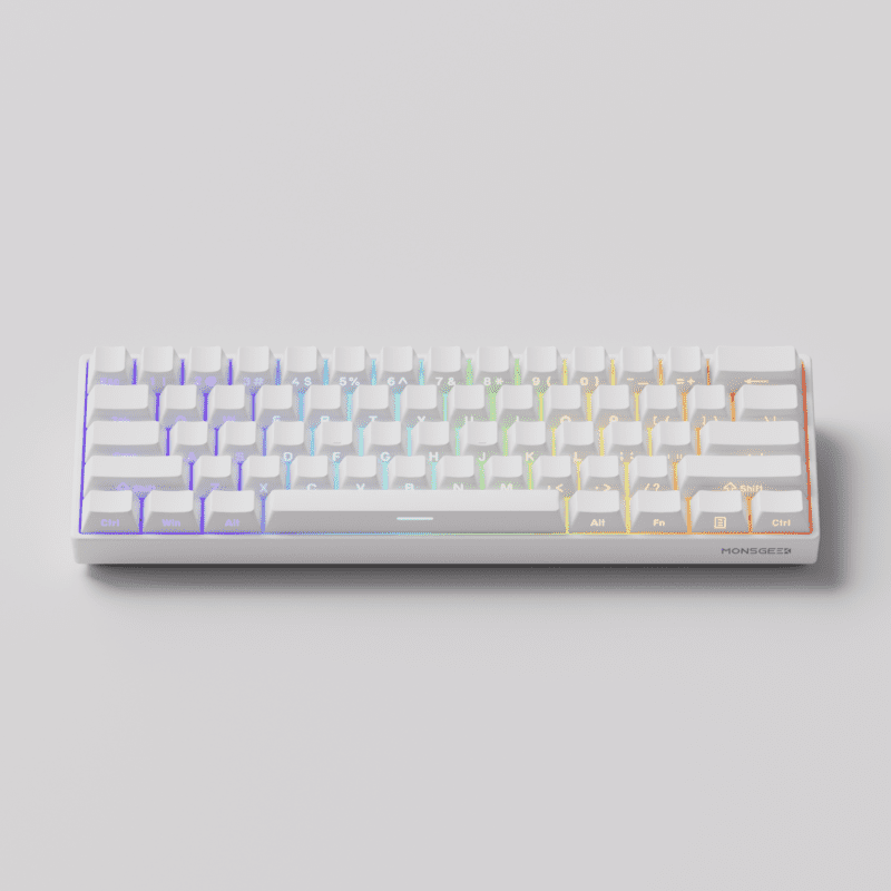 Bàn phím cơ MonsGeek FUN60 Pro SP White Akko Glare Magnetic Switches ...