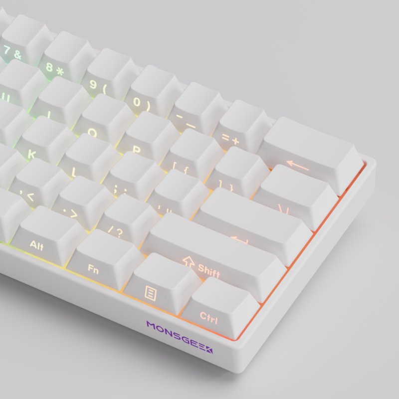 Bàn phím cơ MonsGeek FUN60 Max SP White Akko Glare Magnetic Switches ...