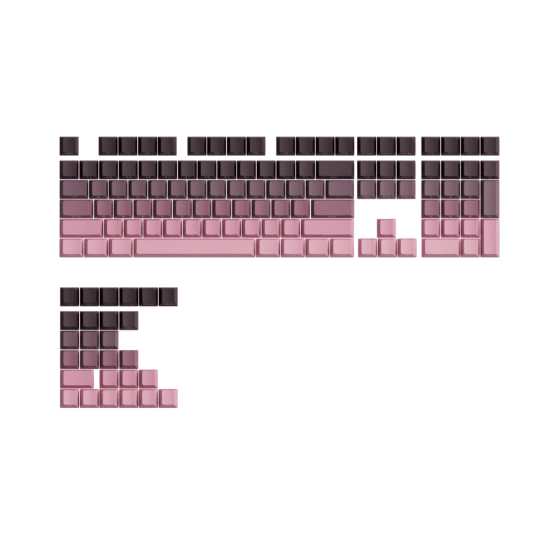 Veekos Black & Pink Gradient Keycaps (PBT Double-Shot / Cherry profile ...