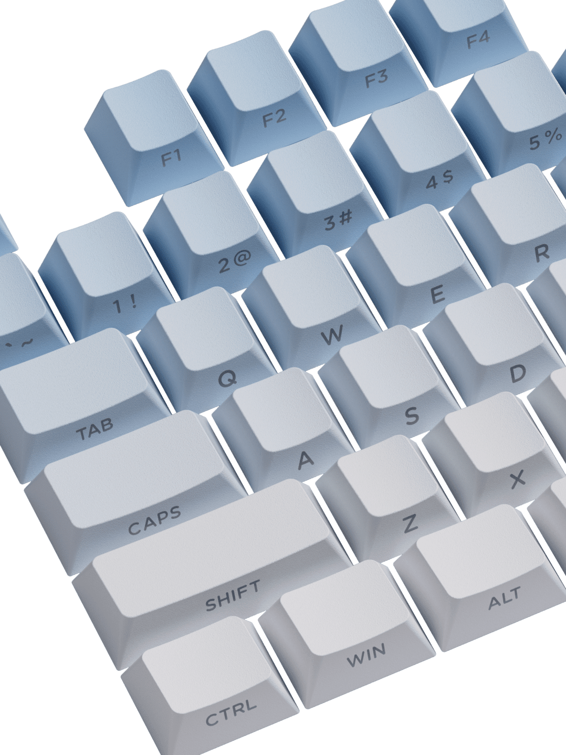 Veekos Blue Gradient Keycaps (PBT Double-Shot / Cherry profile / 135 ...