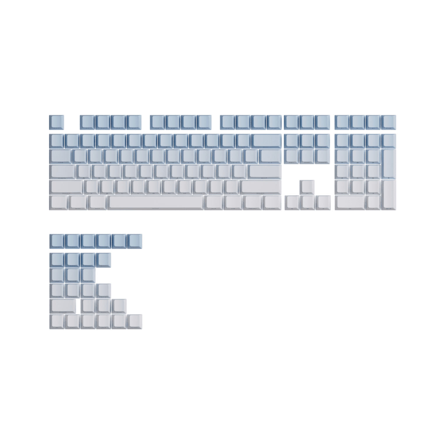 Veekos Blue Gradient Keycaps (PBT Double-Shot / Cherry profile / 135 ...