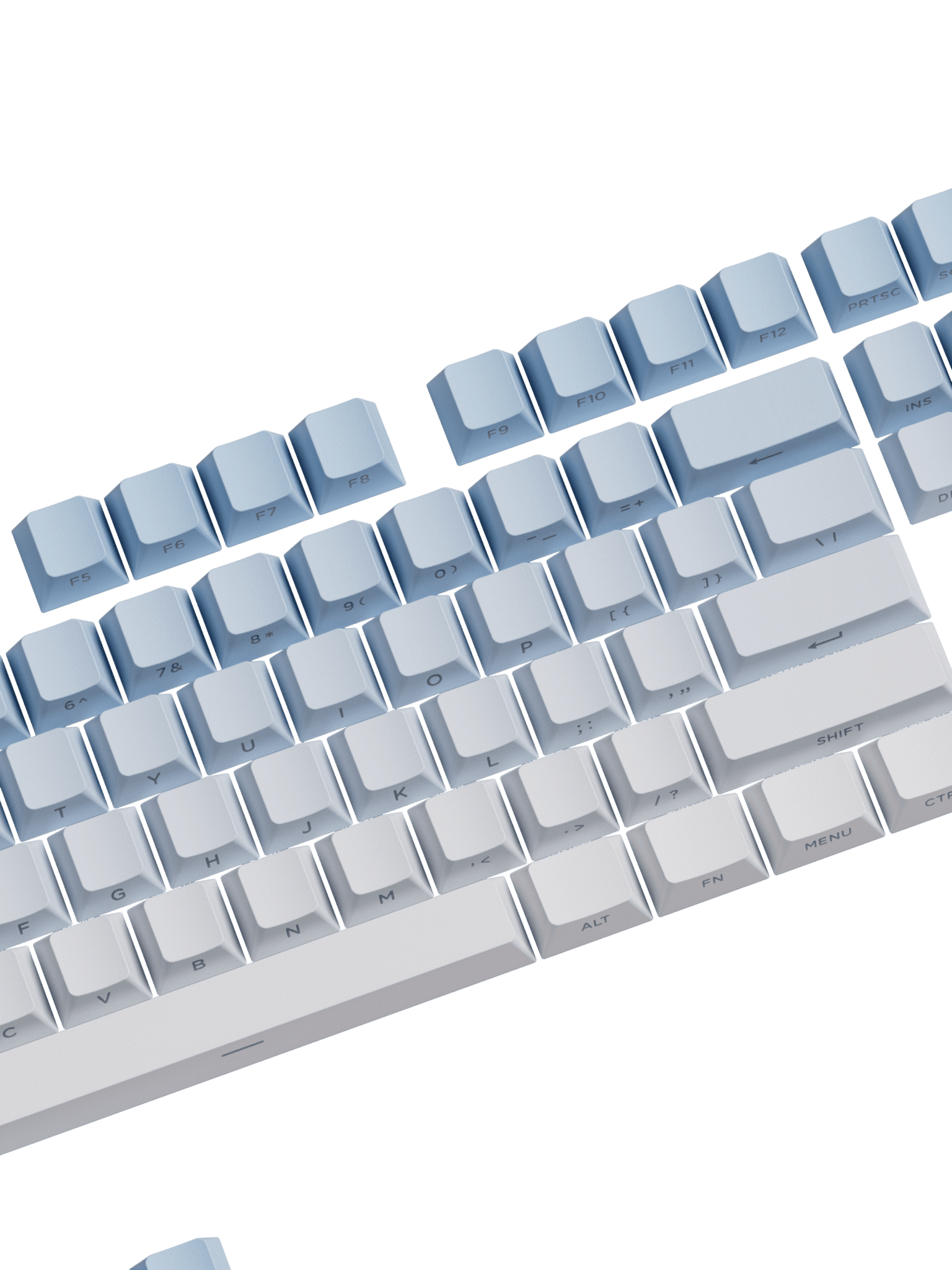 Veekos Blue Gradient Keycaps (PBT Double-Shot / Cherry profile / 135 ...