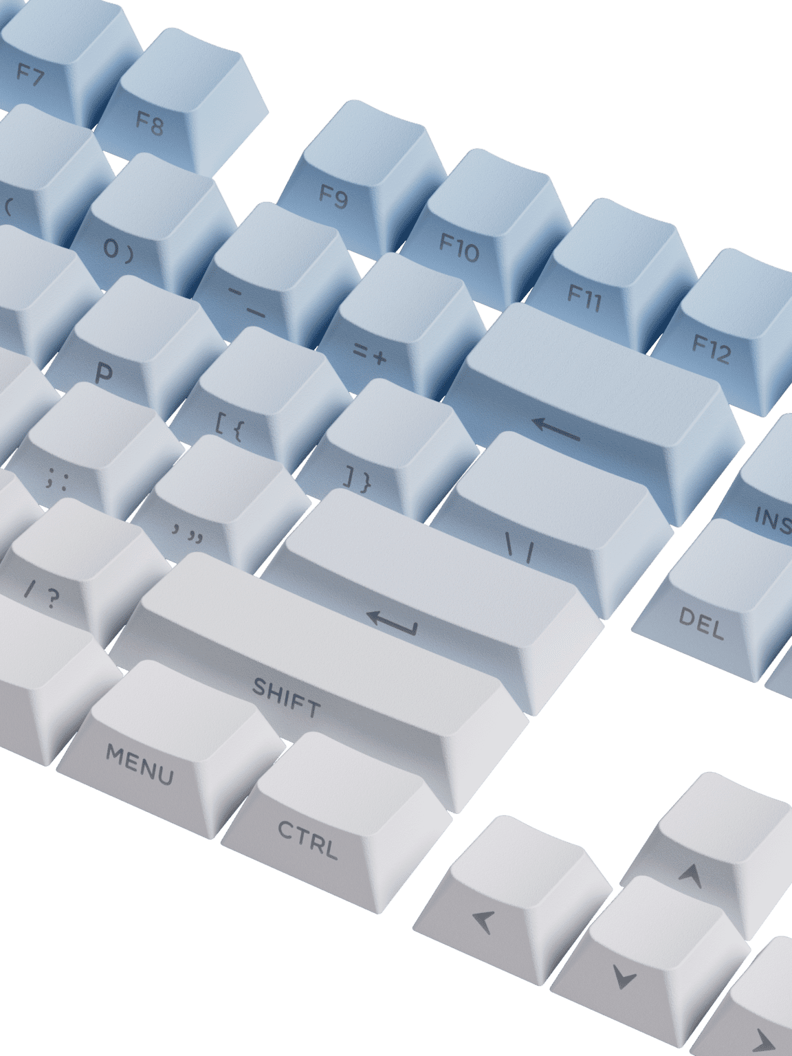 Veekos Blue Gradient Keycaps (PBT Double-Shot / Cherry profile / 135 ...