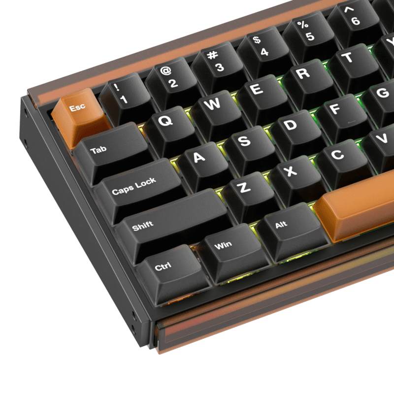 Bàn phím cơ AKKO Ray68 Misty Black & Brown – AKKO.VN
