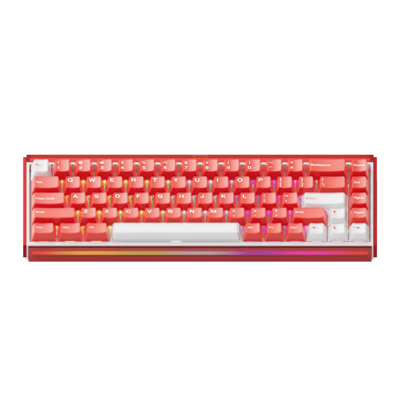 Bàn phím cơ AKKO Ray68 Misty Red & White – AKKO.VN