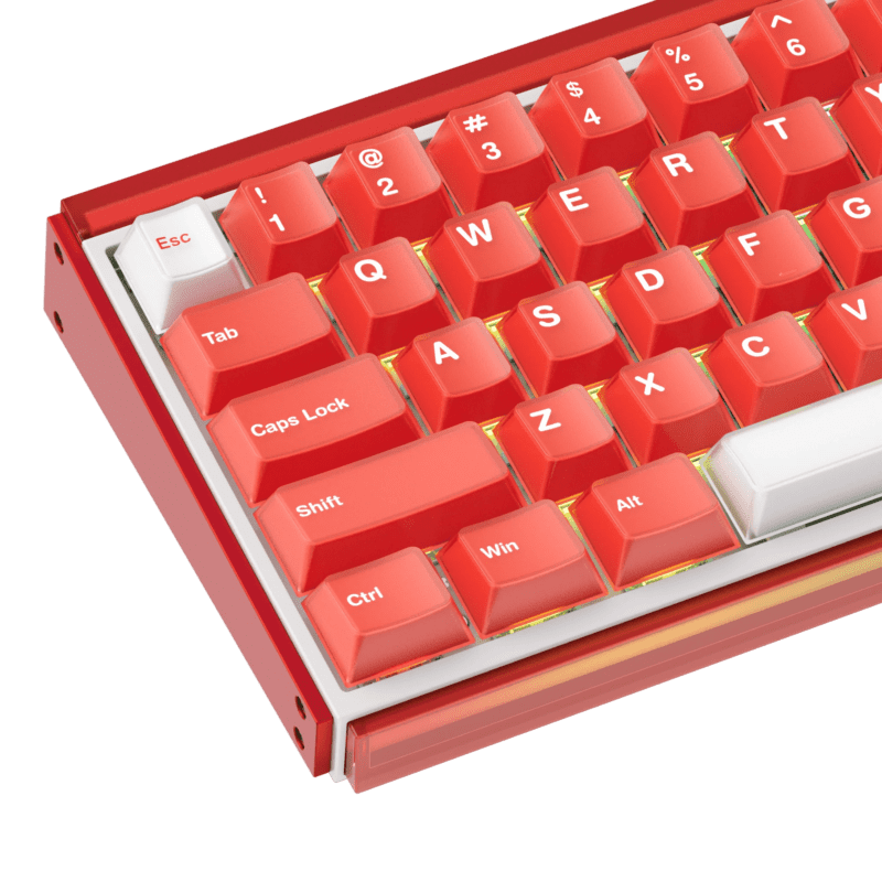 Bàn phím cơ AKKO Ray68 Misty Red & White – AKKO.VN
