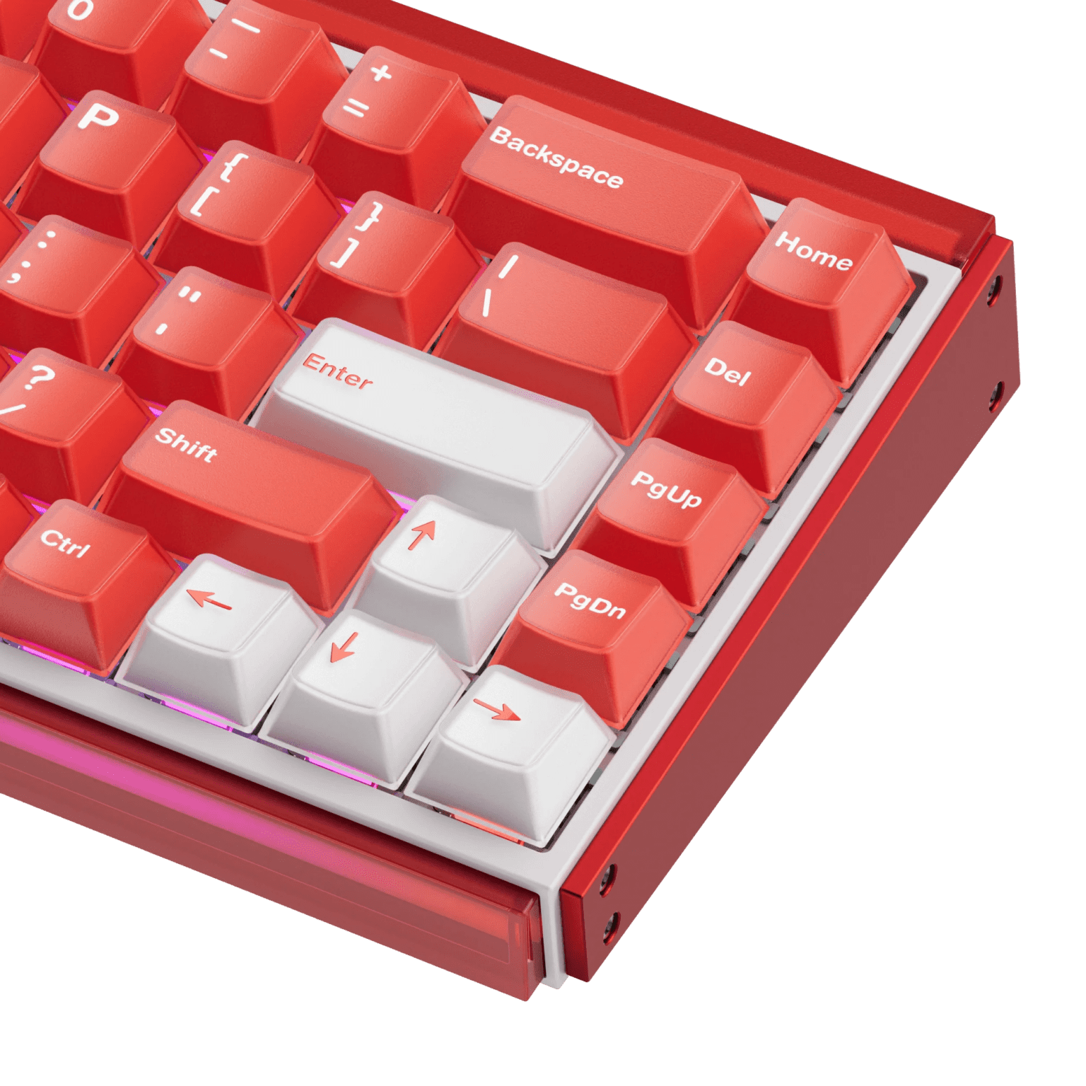 Bàn phím cơ AKKO Ray68 Misty Red & White – AKKO.VN