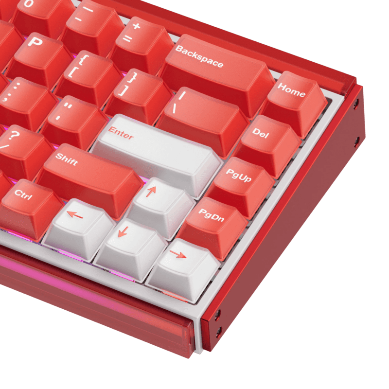 Bàn phím cơ AKKO Ray68 Misty Red & White – AKKO.VN